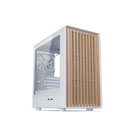 Tecware Timber M High Airflow White Tg Matx Case W 4x120mm Fan