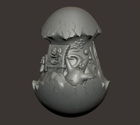 Download File Easter Egg With Spongebob Squarepants Characters • 3d Printer Design ・ Cults