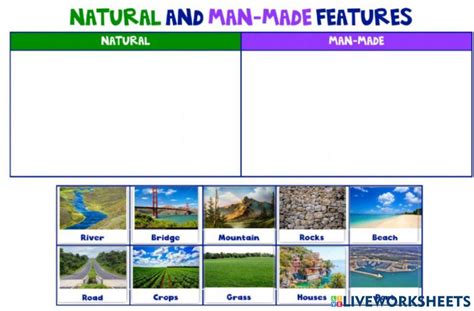 Natural And Man Made Structures Online Exercise For Live Worksheets
