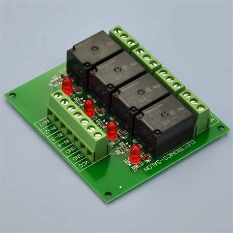 Electronics Salon 4 Spdt 10amp Power Relay Module Dc 5v Version Electronics Salon D 229