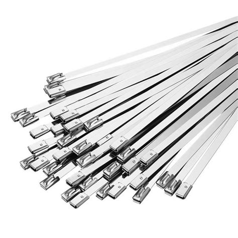 Inf Attaches De Câble En Acier Inoxydable Paquet De 20 Argent 200 Mm