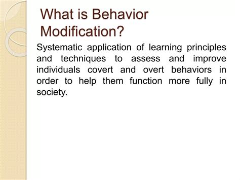 Behavior Modification Ppt