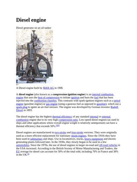 Diesel Engine Pdf Diesel Engine Internal Combustion Engine