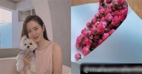 손예진 임신 후 꽃다발 태교에 행복