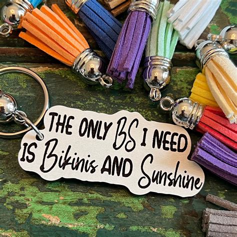Bikinis And Sunshine Keychain Glowforge Shop