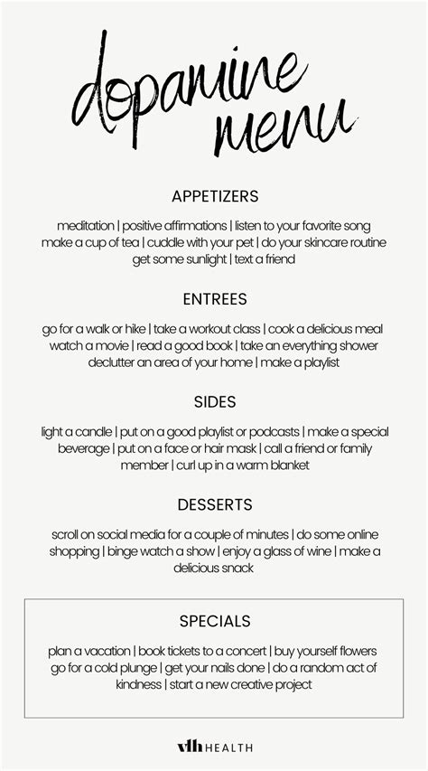 What Is A Dopamine Menu And How To Make One Vlh Health