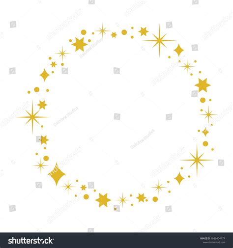 Sparkles Round Frame Border Vector Stock Vector Royalty Free