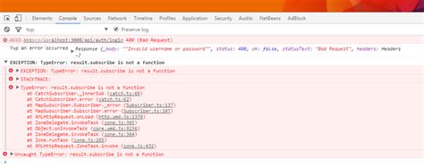 Uncaught Typeerror Resultsubscribe Is Not A Function Stack