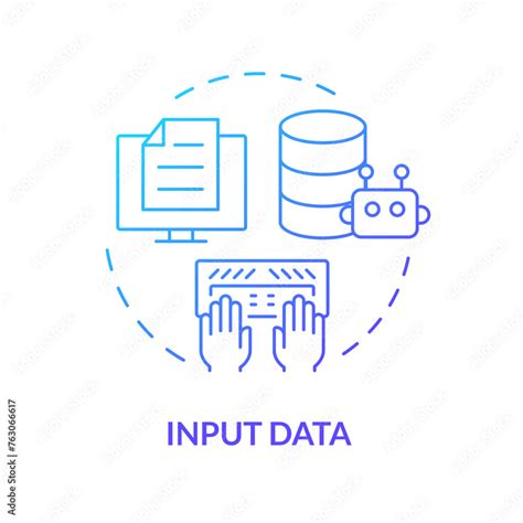 Input Data Blue Gradient Concept Icon Key Element Of Prompt Specific