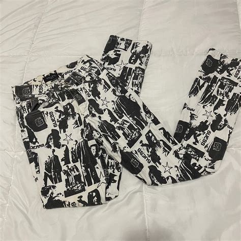 Guess Skinny Straight All Over Print Jeans Has Depop