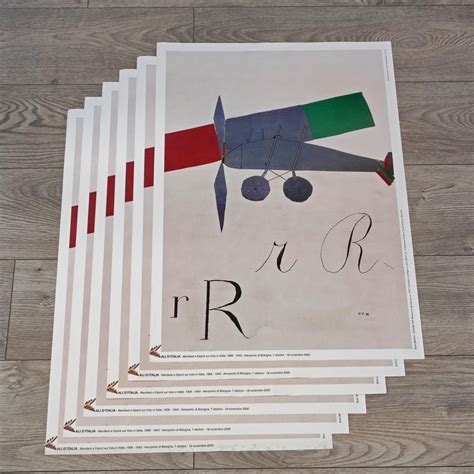 Ali Ditalia Manifesto Bum Bruno Munari 47x68 Cm