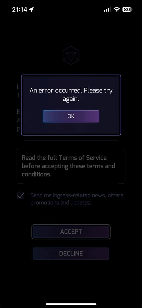 How To Accept Tos In Ingress App Ringress