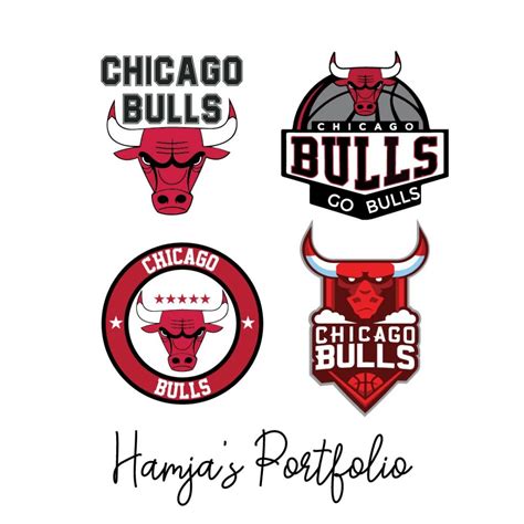 Chicago Bulls Logo Vector Set Masterbundles