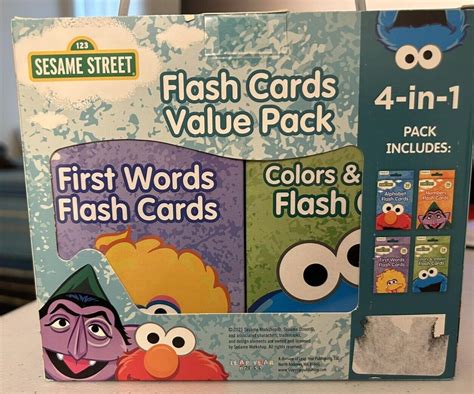 Sesame Street Flash Cards Value Pack Prek K Math Language And Basic