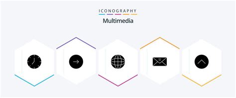 Multimedia 25 Glyph icon pack including multimedia. mail. next. inbox. multimedia 19228839 ...