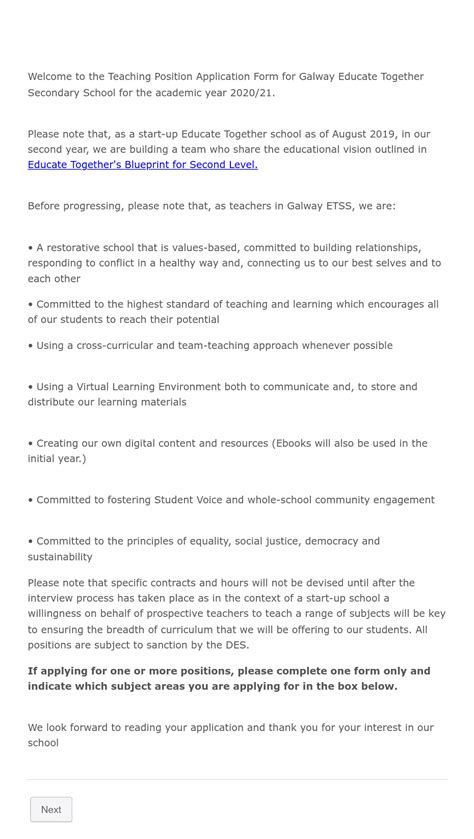 Teaching Job Application Form Template Jotform
