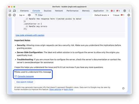 Understand Errors And Warnings Better With Console Insights Chrome Devtools Chrome For