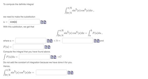 Solved To Compute The Definite Chegg