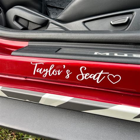 Girlfriends Name Seat Sticker Door Step Car Vinyl Decals