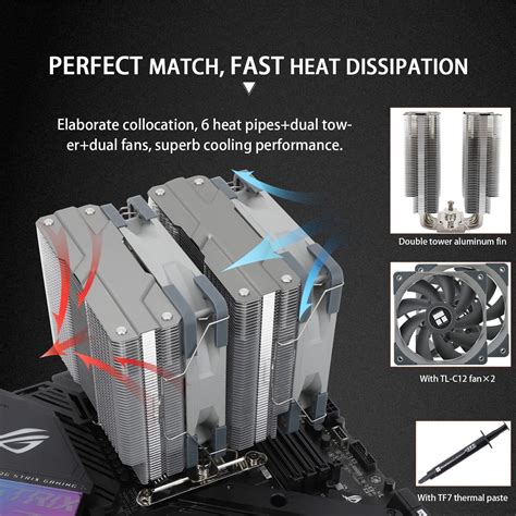 Thermalright Peerless Assassin 120 Cpu Air Cooler 6 Heat Pipes Dual 120mm Tl C12 Pwm Fan