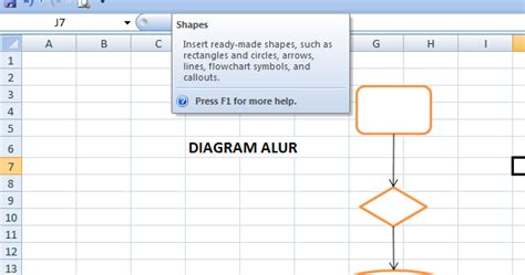 Cara Membuat Diagram Flow Chart Dalam Excel Belajar Microsoft Excel