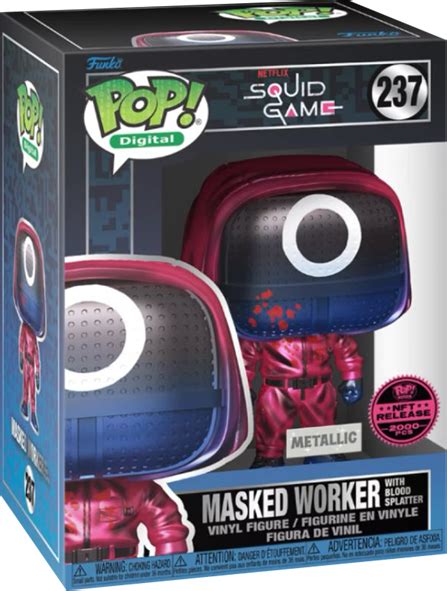 Squid Game Masked Worker Metallic Pop Vinyl Nft Exclusive Rogue