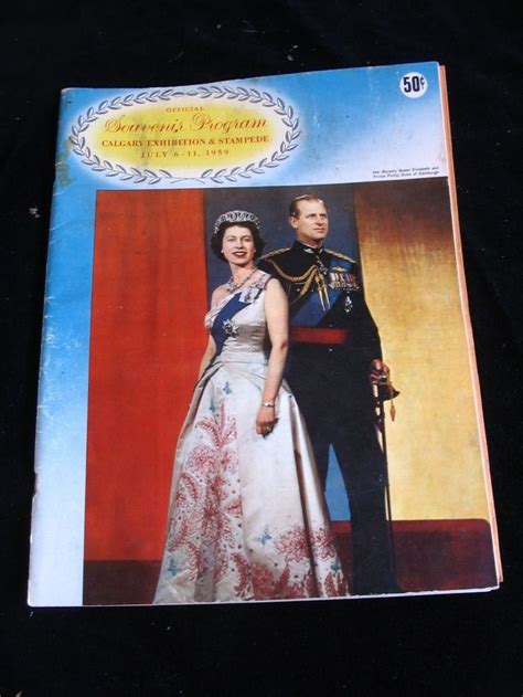 1959 Calgary Stampede Souvenir Program Queen Elizabeth And Prince Phillip