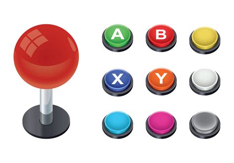 Arcade Button Vector 117124 Vector Art At Vecteezy