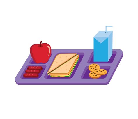 School Lunch Tray Cartoon