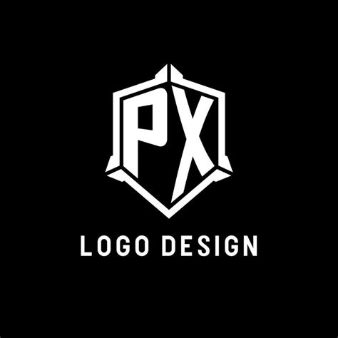 Px Logo Initial With Shield Shape Design Style 24301801 Vector Art At