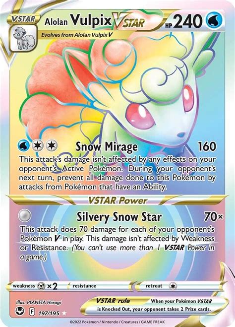 Alolan Vulpix Vstar 197 Prices Pokemon Silver Tempest Pokemon Cards