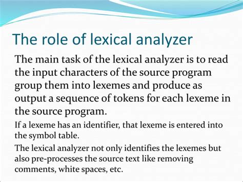 Lecture 1 Lexical Analysisppt Programming Languages Computing