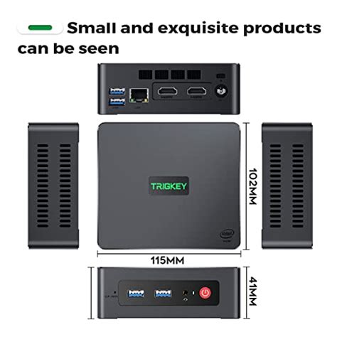 TRIGKEY Mini PC Computer Desktop PC Intel 11th Generation Processors N5095 Micro Computer 16G