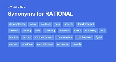 Another Word For Rational Synonyms And Antonyms