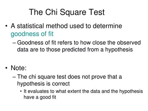 Ppt The Chi Square Test Powerpoint Presentation Free Download Id 1272442