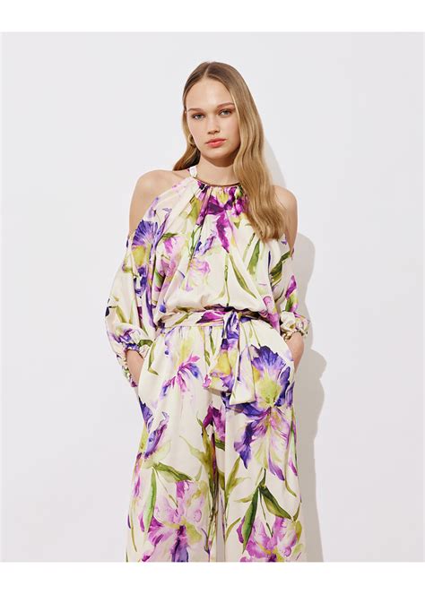 Access Fashion Floral Jumpsuit W Cut Out Fortyfour