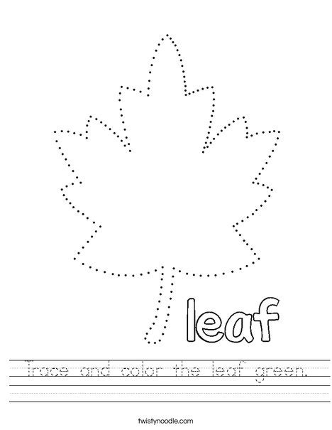 Leaf Outlines To Trace