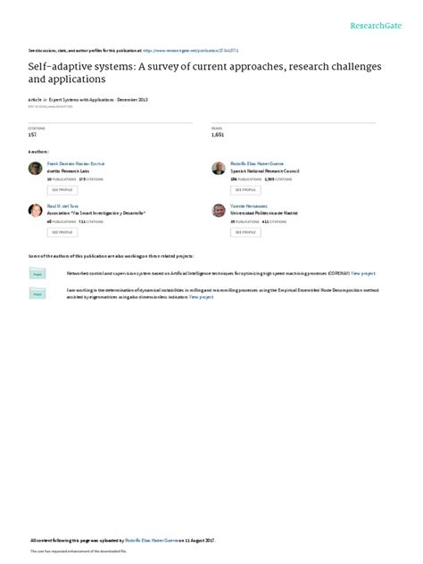 Self Adaptive Systems Pdf System Component Based Software Engineering