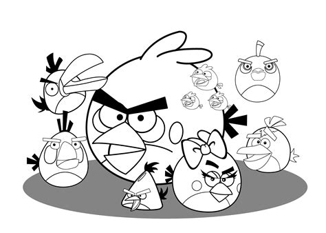 Printable Coloring Pages Angry Birds