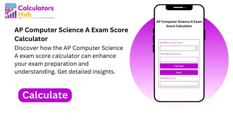 ap computer science a exam score calculator online
