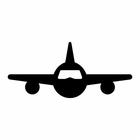 Air Plane Front View Airplane Flight Travel Icon Download On