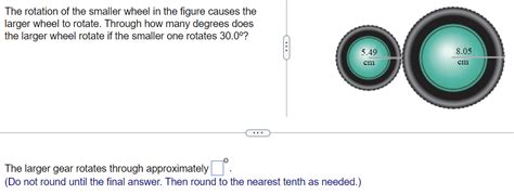 Solved The Rotation Of The Smaller Wheel In The Figure