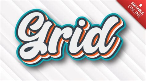 Grid Editable September With Layered Color Combination Style Text