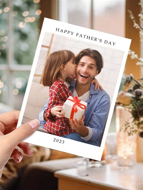 1pc Custom Photo Folded Greeting Cards 254178cm Personalized Father