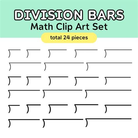 Division Bar Math Clipart Long And Short Division Line Templates Png Files