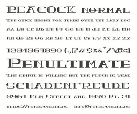 Peacock Normal Font