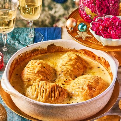 Creamy Hasselback Celeriac Bake