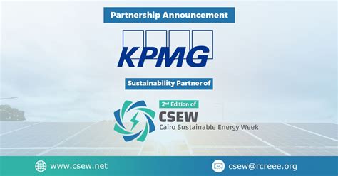 ‏we Are Happy To Announce Kpmg As Sustainability Partner Of Cairo