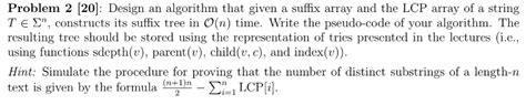 Solved Problem 2 20 Design An Algorithm That Given A Chegg Com