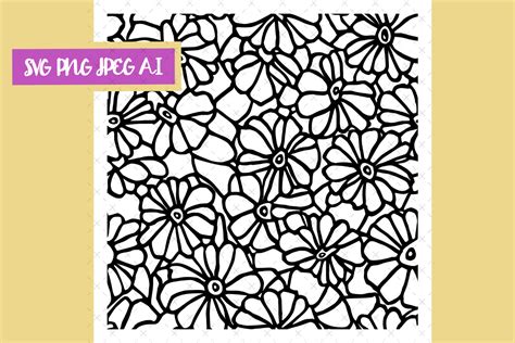Seamless Flower Pattern Svg Graphic By Creative Kim Designs · Creative